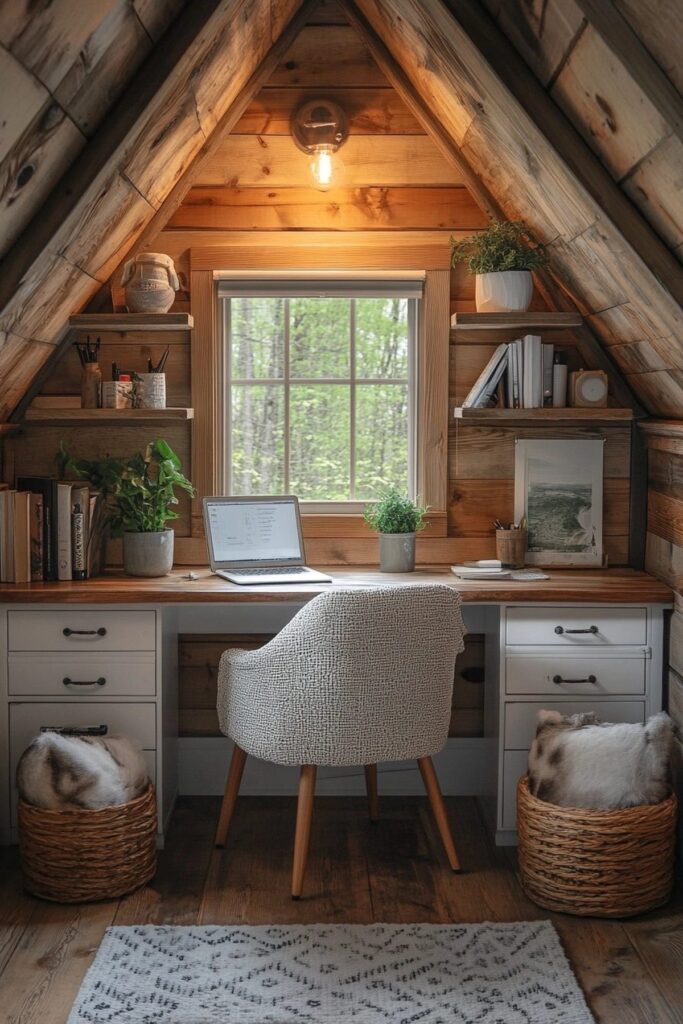 29 Efficient Small Cabin Office Ideas for a Compact and Productive ...