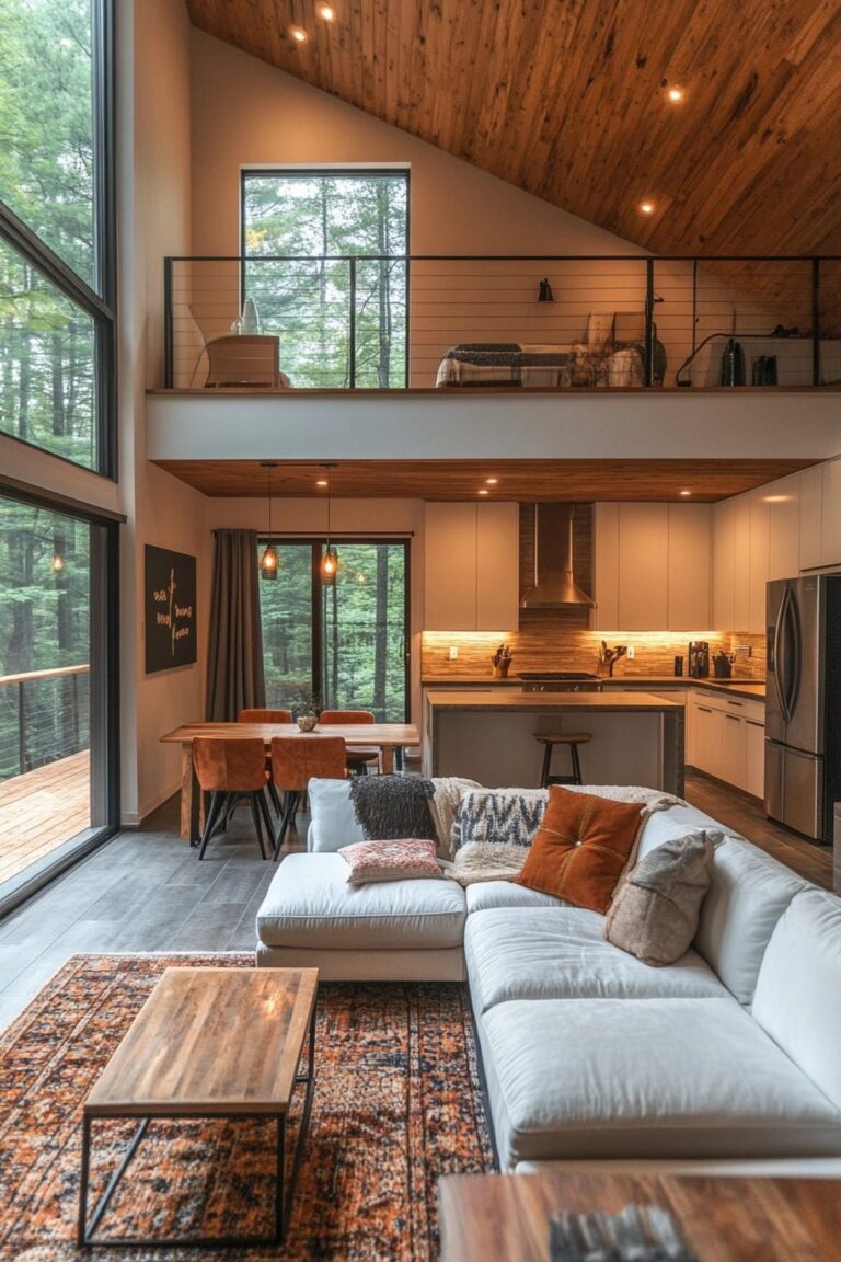 29 Modern Small Cabin Interior Ideas for a Stylish Retreat ...