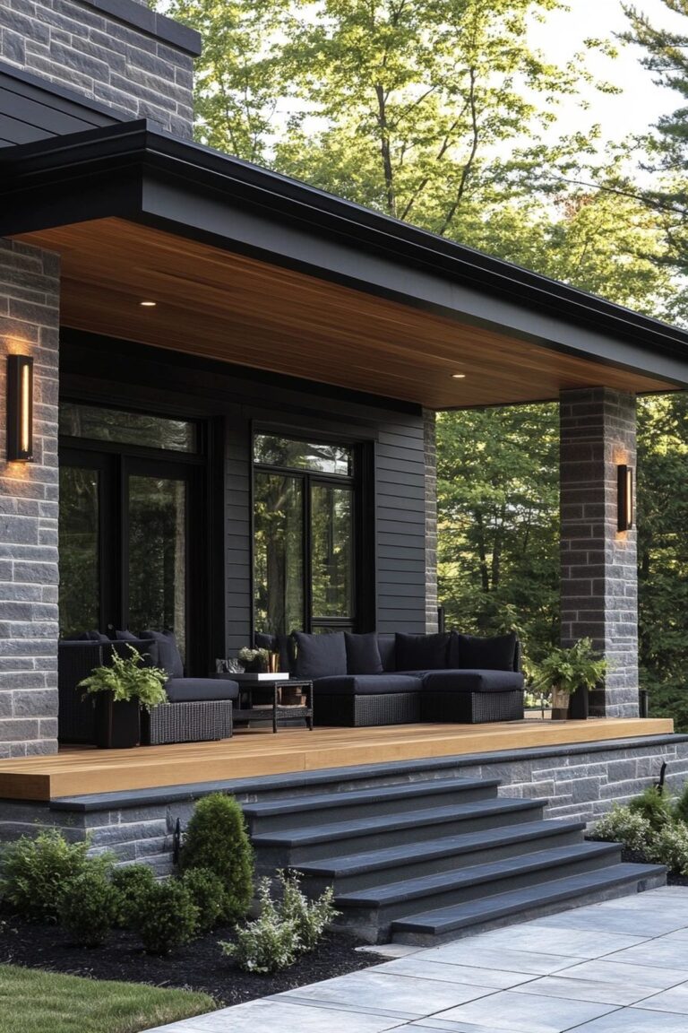 29 Elegant Contemporary Front Porch Ideas for a Welcoming First ...
