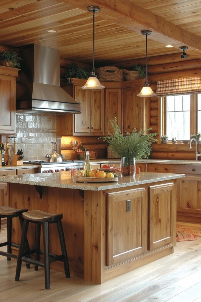 29 Cozy Log Home Kitchens for Rustic Livin - Architectural Craze