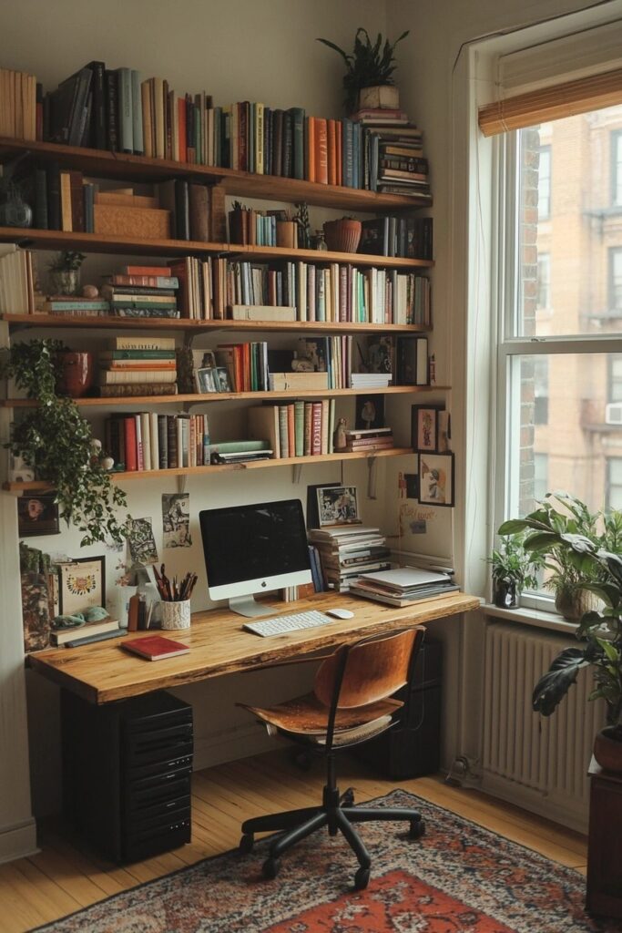 29 Clever Tiny Apartment Home Office Ideas for a Productive Setup ...