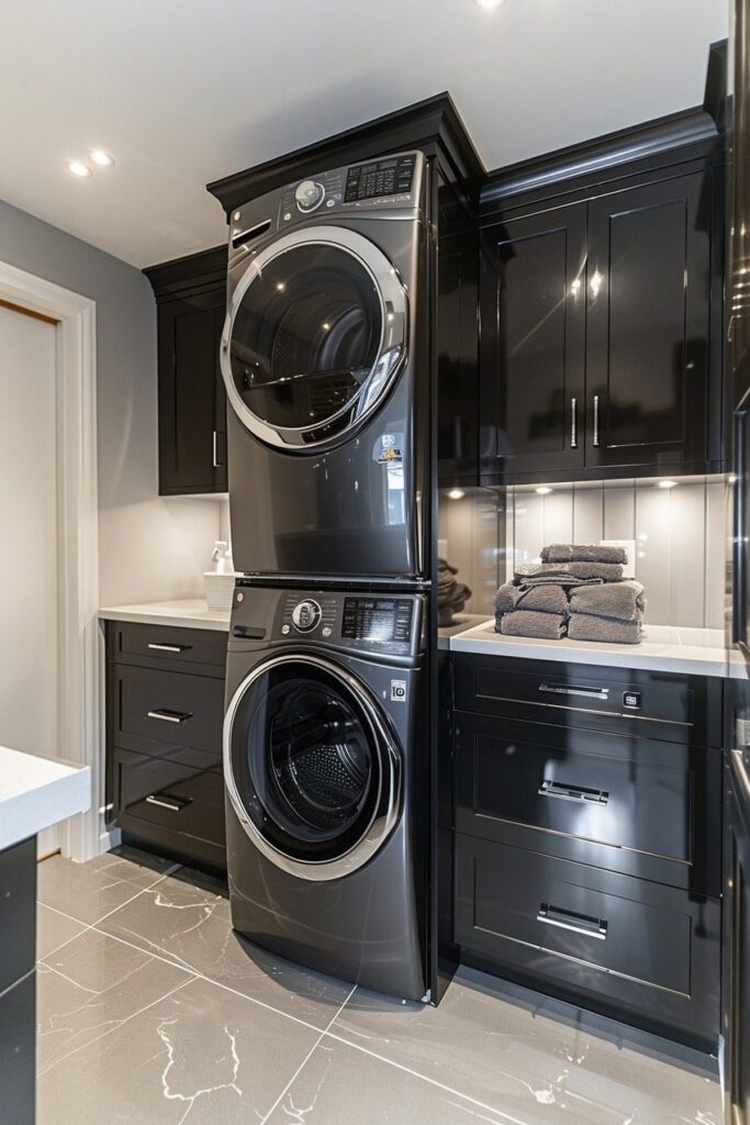 29 Stacked Laundry Room Ideas for Compact and Efficient Spaces ...